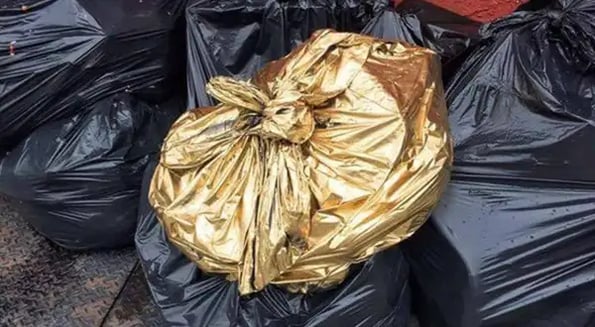 Golden trash bag store